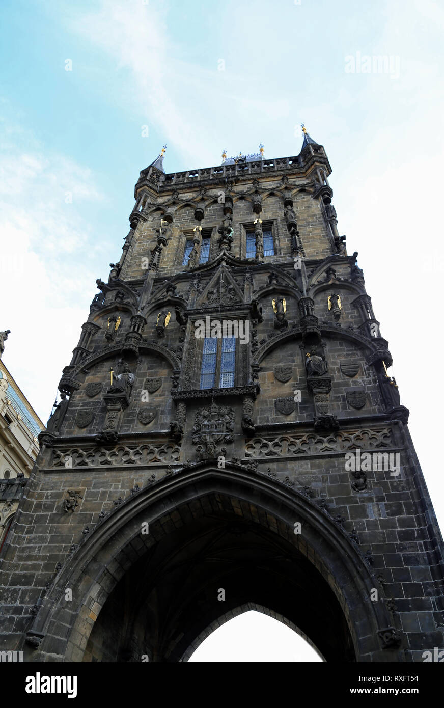 Powder Tower or Powder Gate is a Gothic tower in Prague in Czech ...