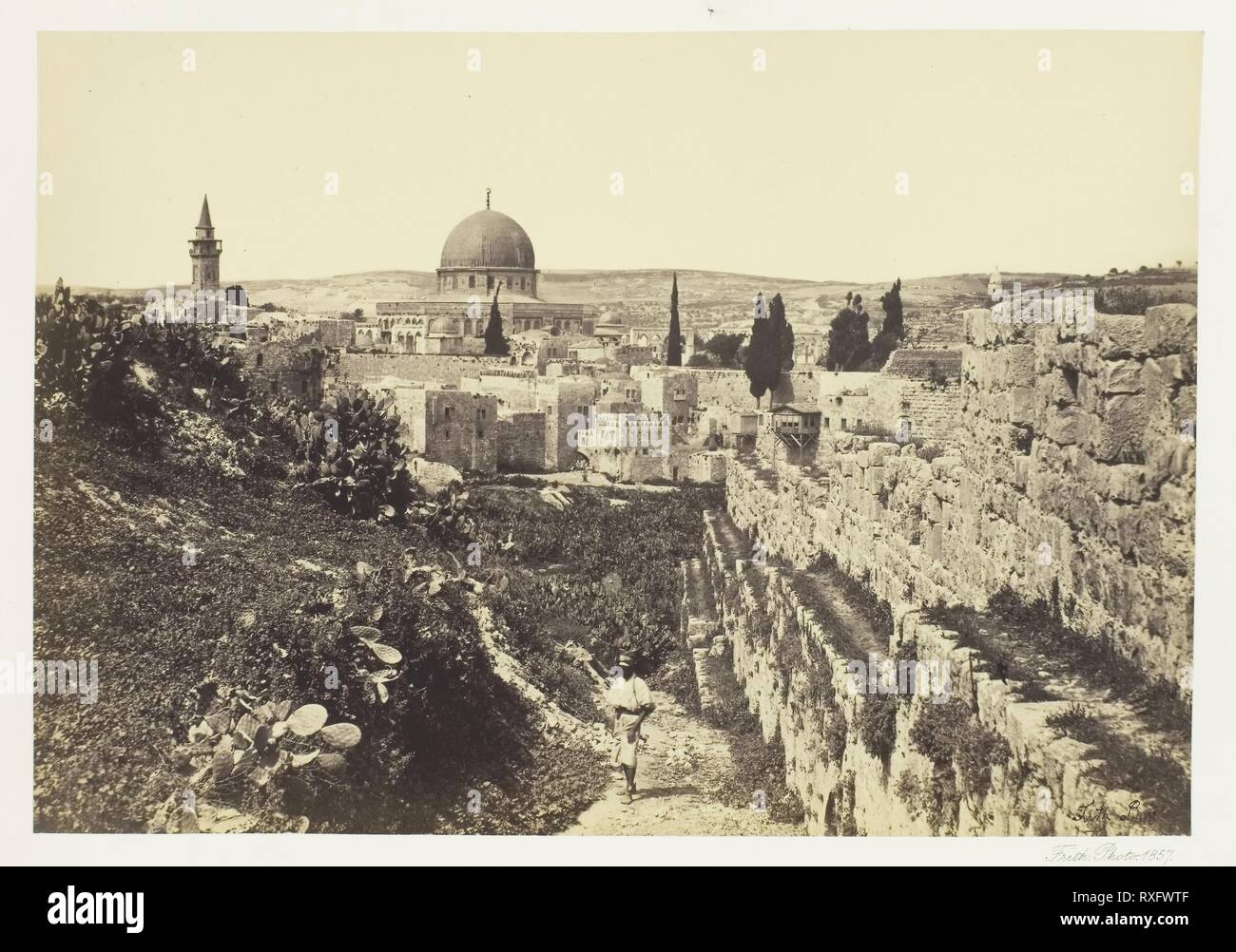 City Wall and Mosque of Omar, Jerusalem. Francis Frith; English, 1822 ...