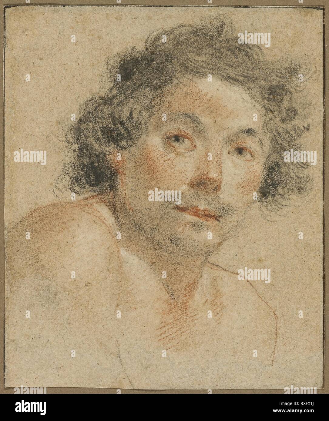 Bust Portrait of a Young Man. Simon Vouet; French, 1590-1649. Date ...