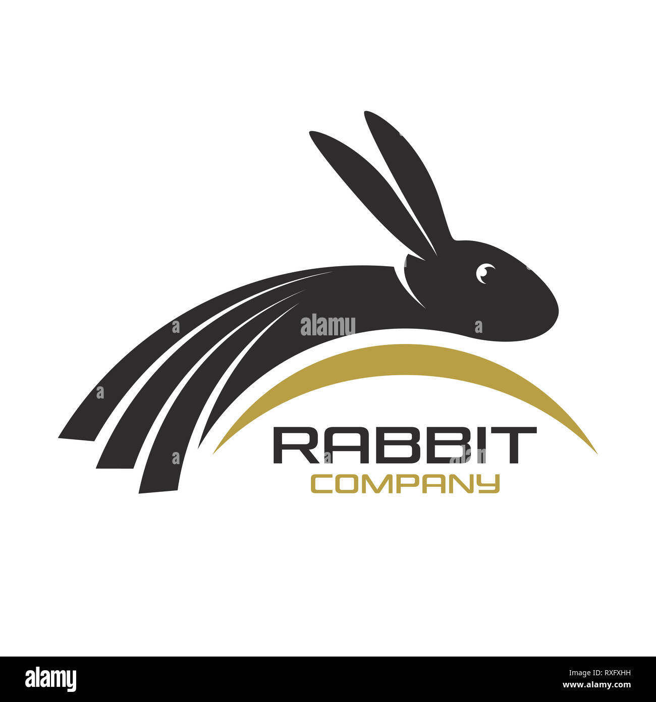 Modern rabbit logo Stock Photo - Alamy