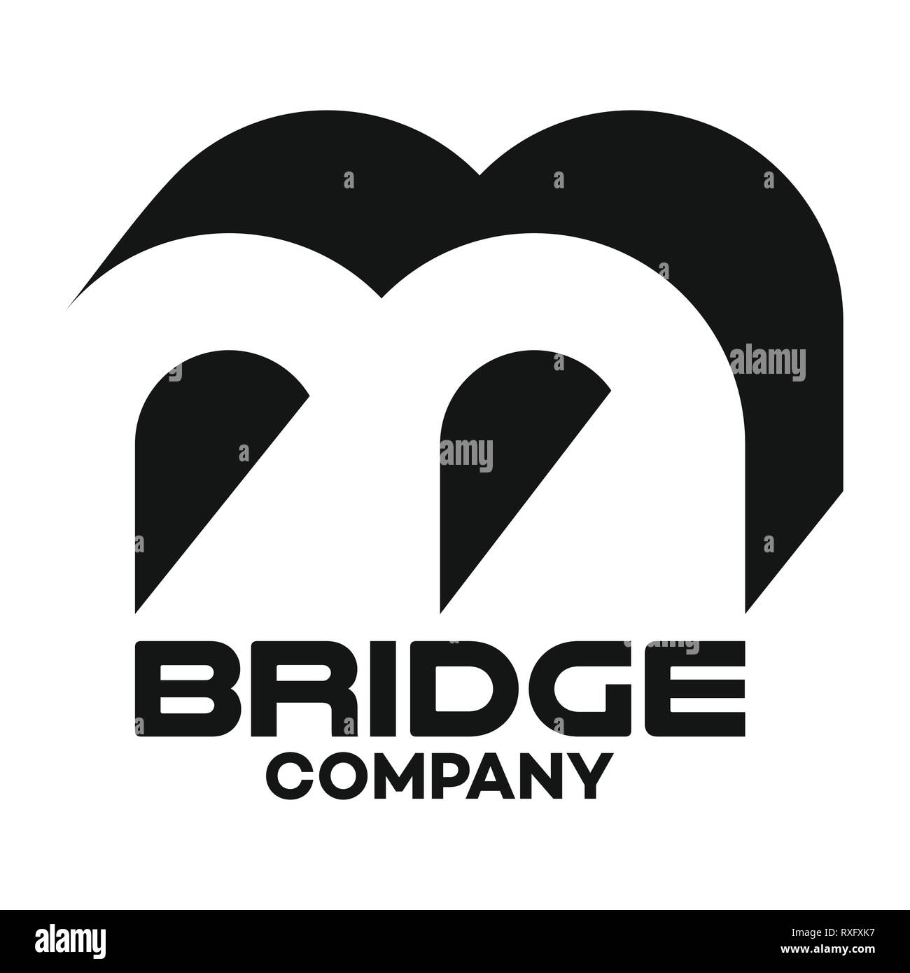bridge letter B logo Stock Photo - Alamy