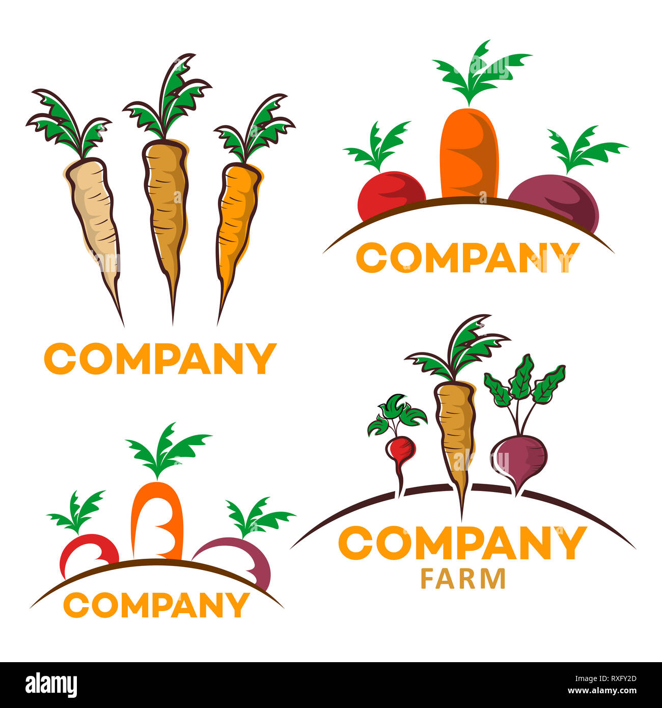 Useful vegetables logo Stock Photo - Alamy