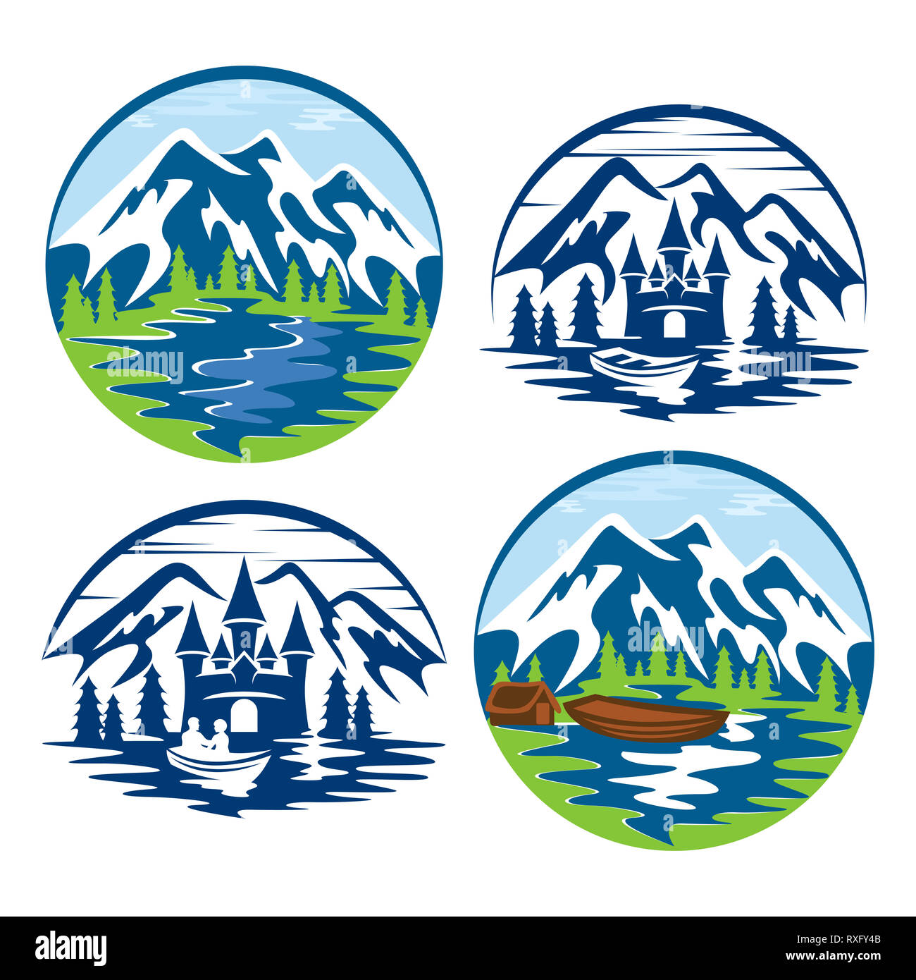 River circle Cut Out Stock Images & Pictures - Alamy