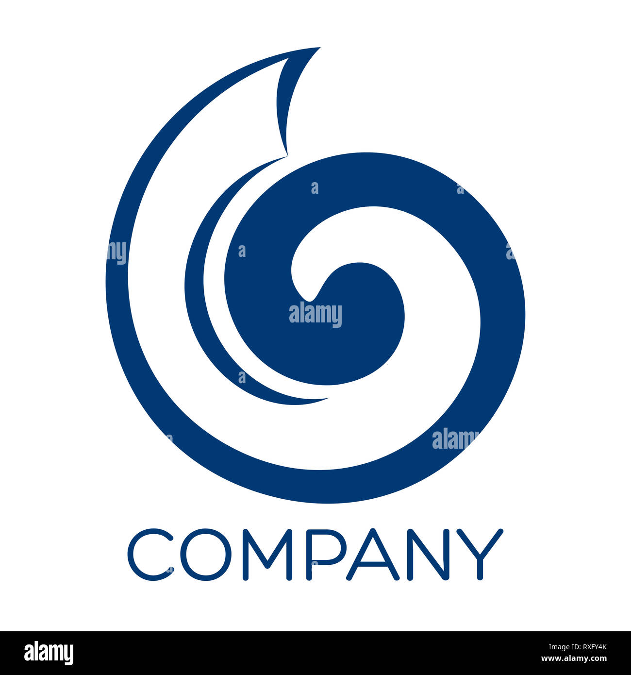 Modern snail logo Stock Photo - Alamy