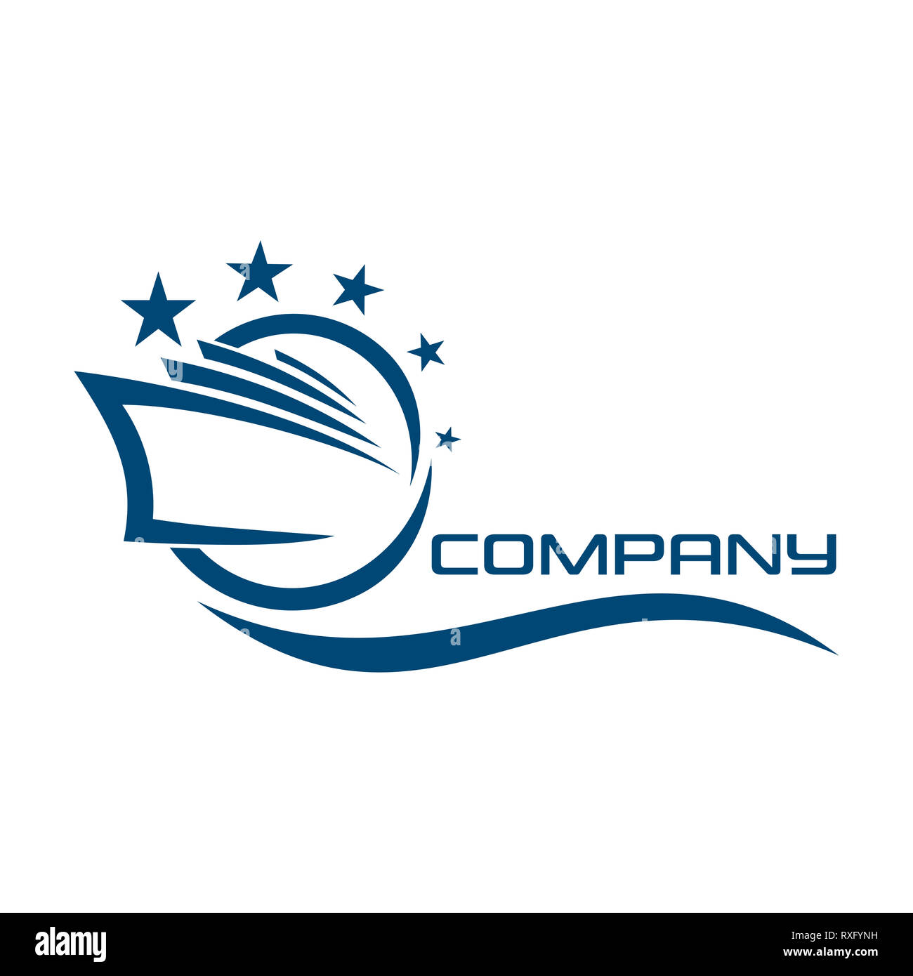 Cruise liner logo Stock Photo - Alamy
