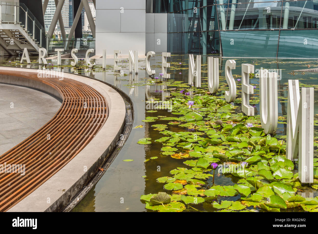 Sign at the entrance to the Artsience Museum Singapore Stock Photo - Alamy