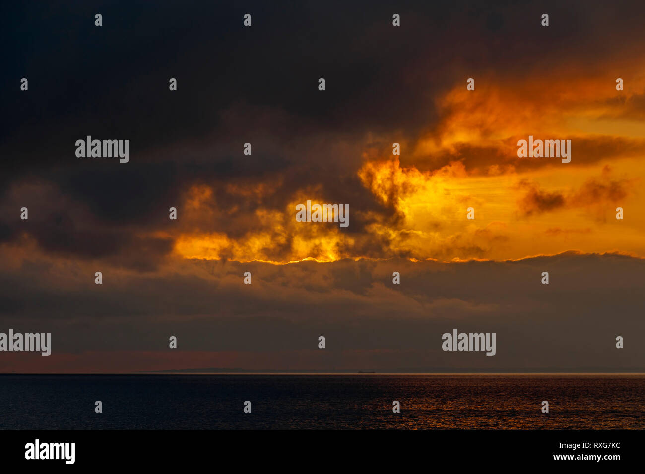 Looking down the Bristol channel Stock Photo - Alamy
