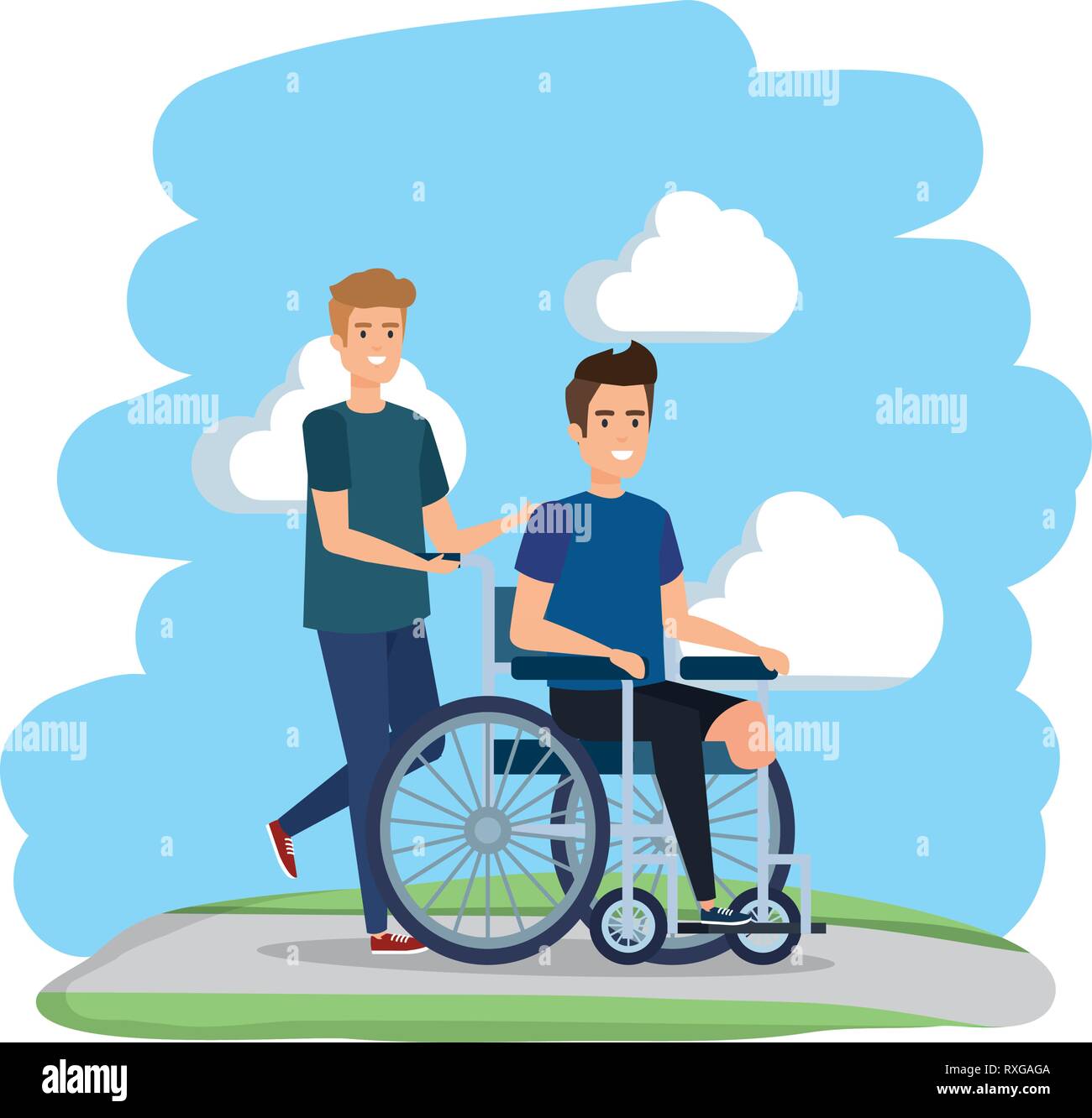 Male helper Stock Vector Images - Alamy