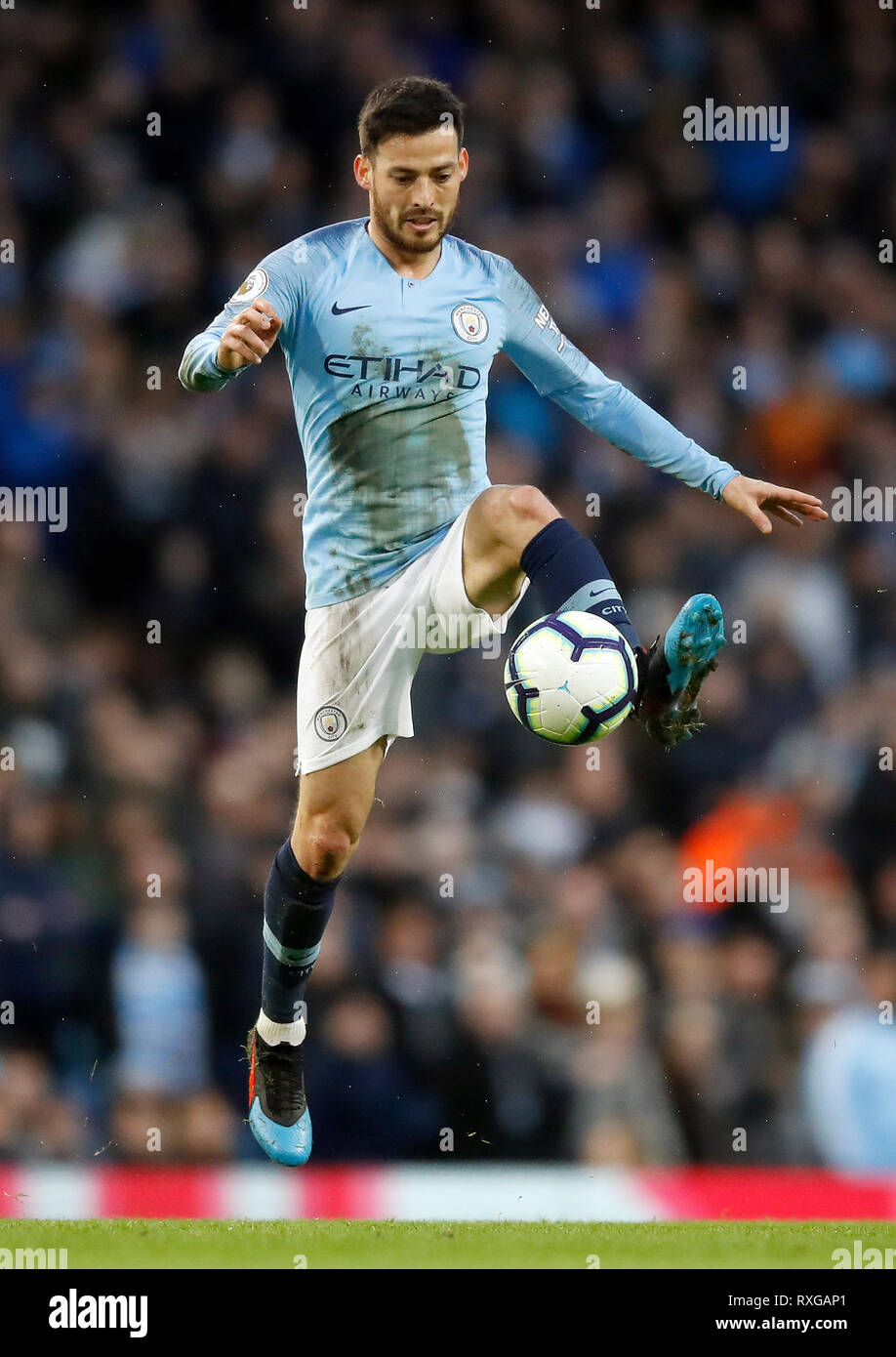Manchester City's David Silva in action during the Premier League match ...