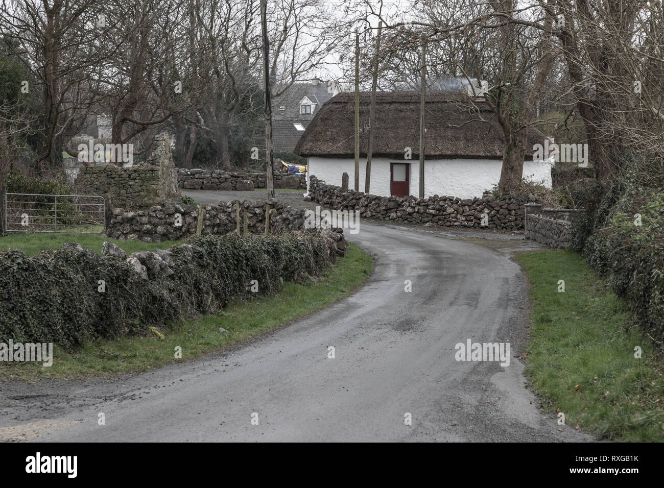 Small typical Irish cottage in Galway, Ireland Stock Photo - Alamy