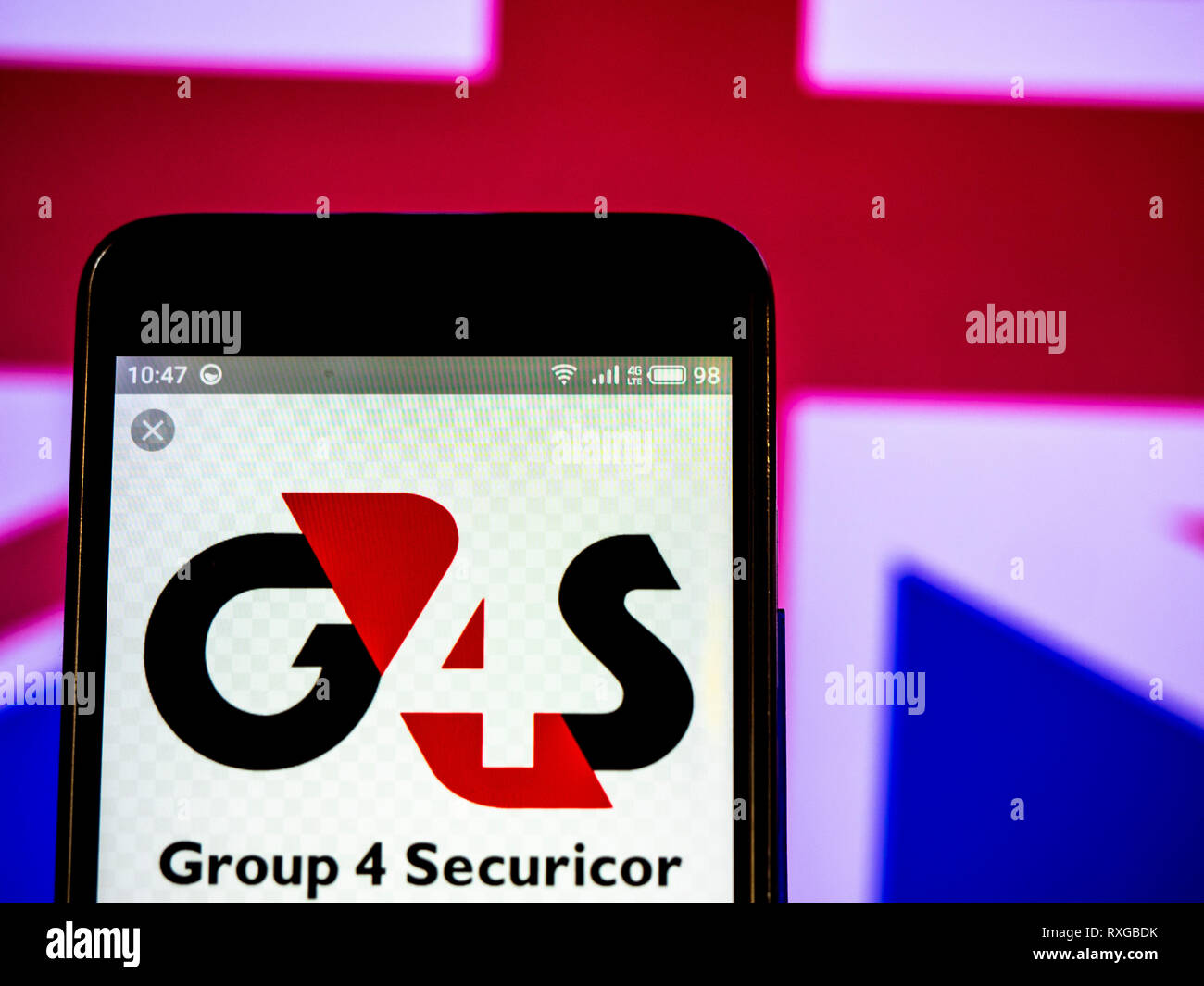 G4S plc company logo seen displayed on smart phone Stock Photo - Alamy