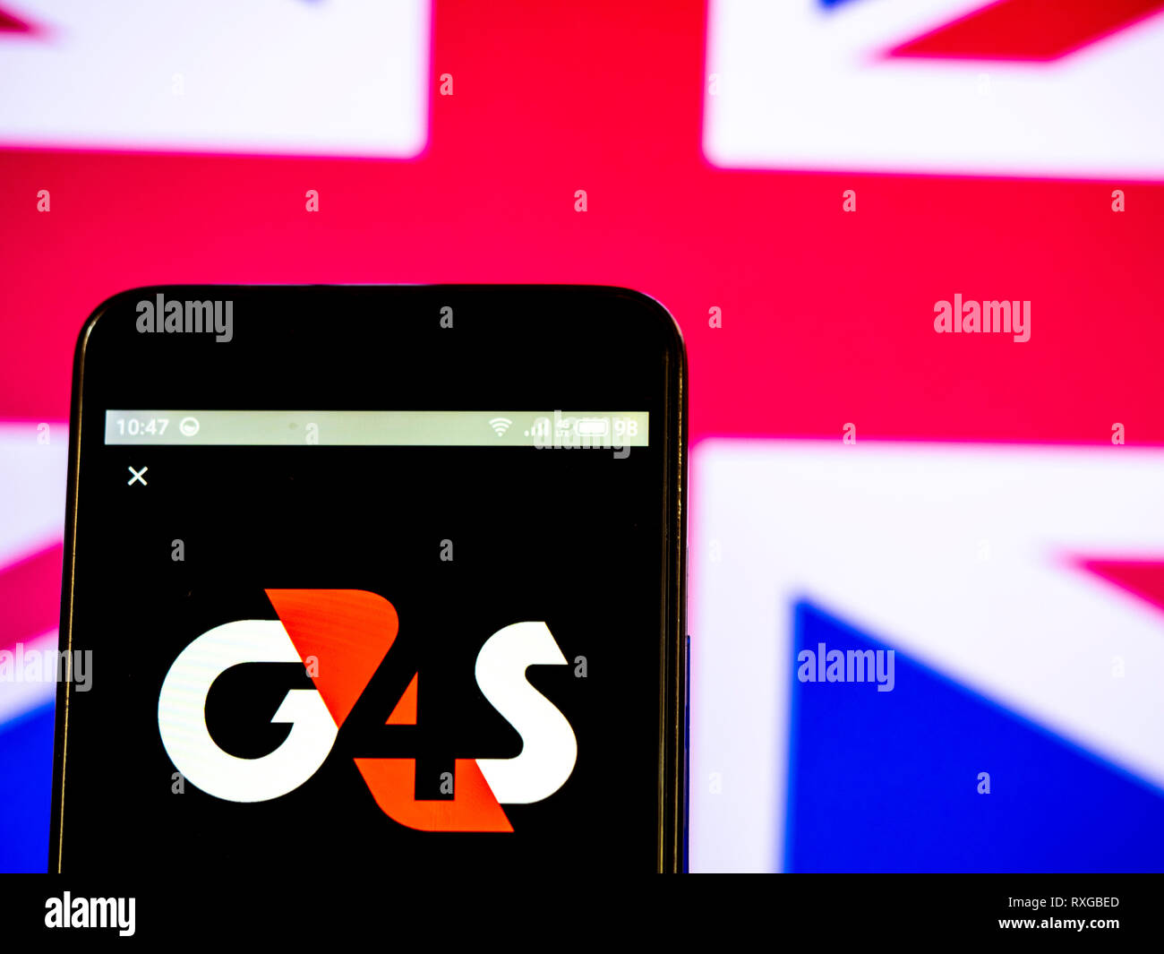 G4S plc company logo seen displayed on smart phone Stock Photo - Alamy