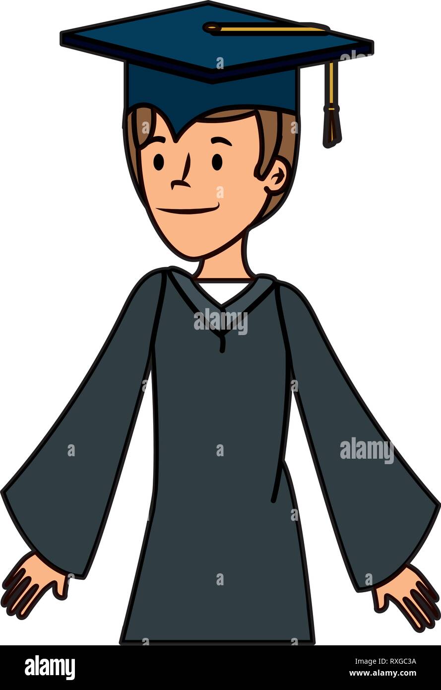 young student graduated character Stock Vector Image & Art - Alamy