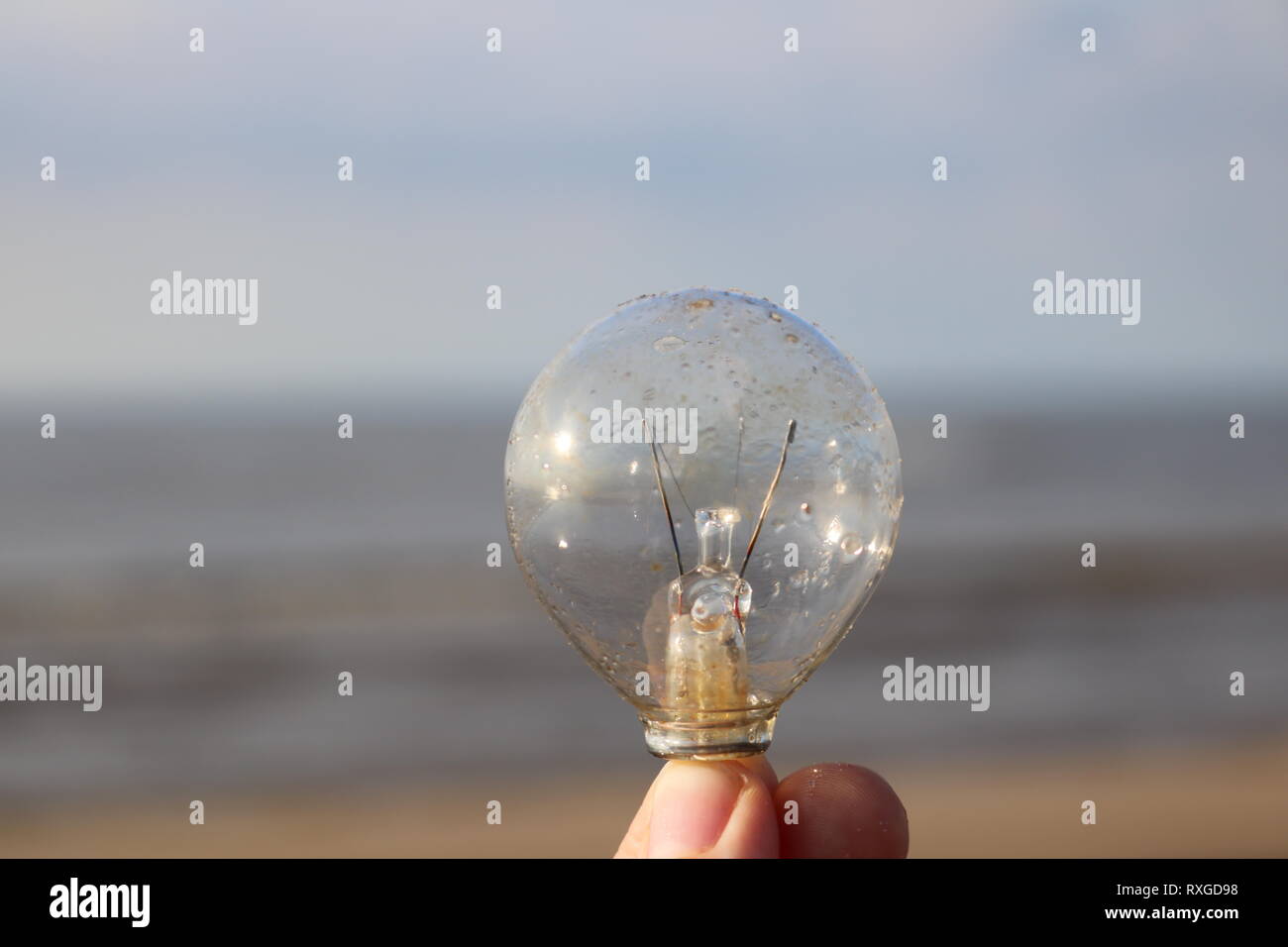 Seaside in spring. Lightbulb Stock Photo - Alamy