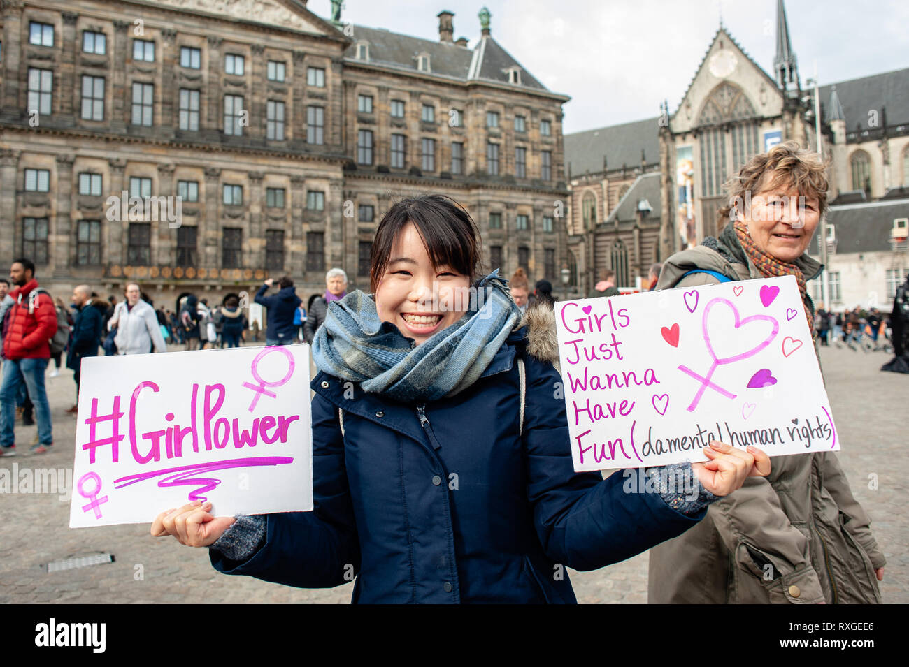 Womens demonstration amsterdam hi-res stock photography and images - Alamy