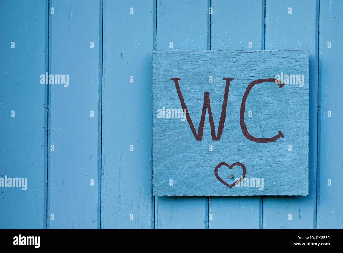 Lettering "WC" on a door Stock Photo - Alamy