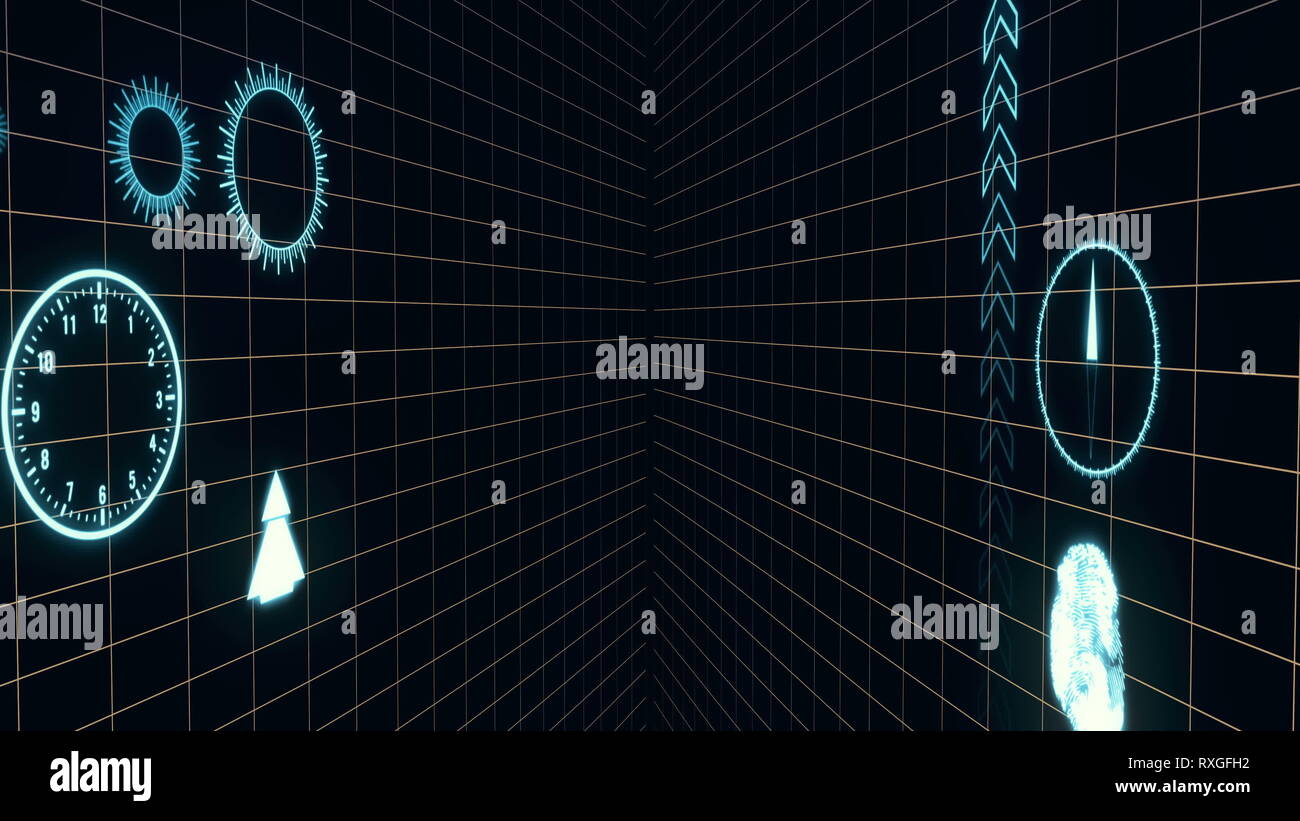 Abstract background with hud interface. Digital background Stock Photo ...