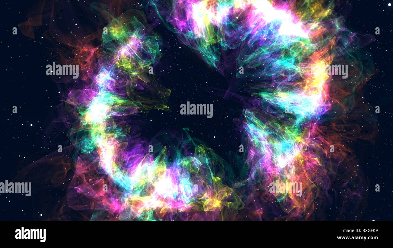 Approximation to the fantastic and colorful nebula. Realistic Galaxy ...