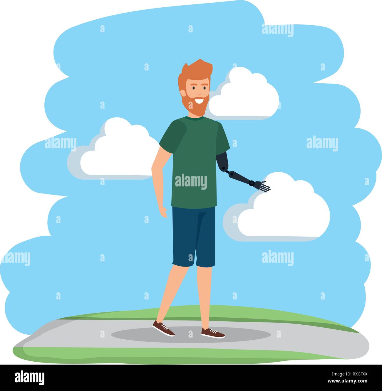 Disabled arm Stock Vector Images - Alamy