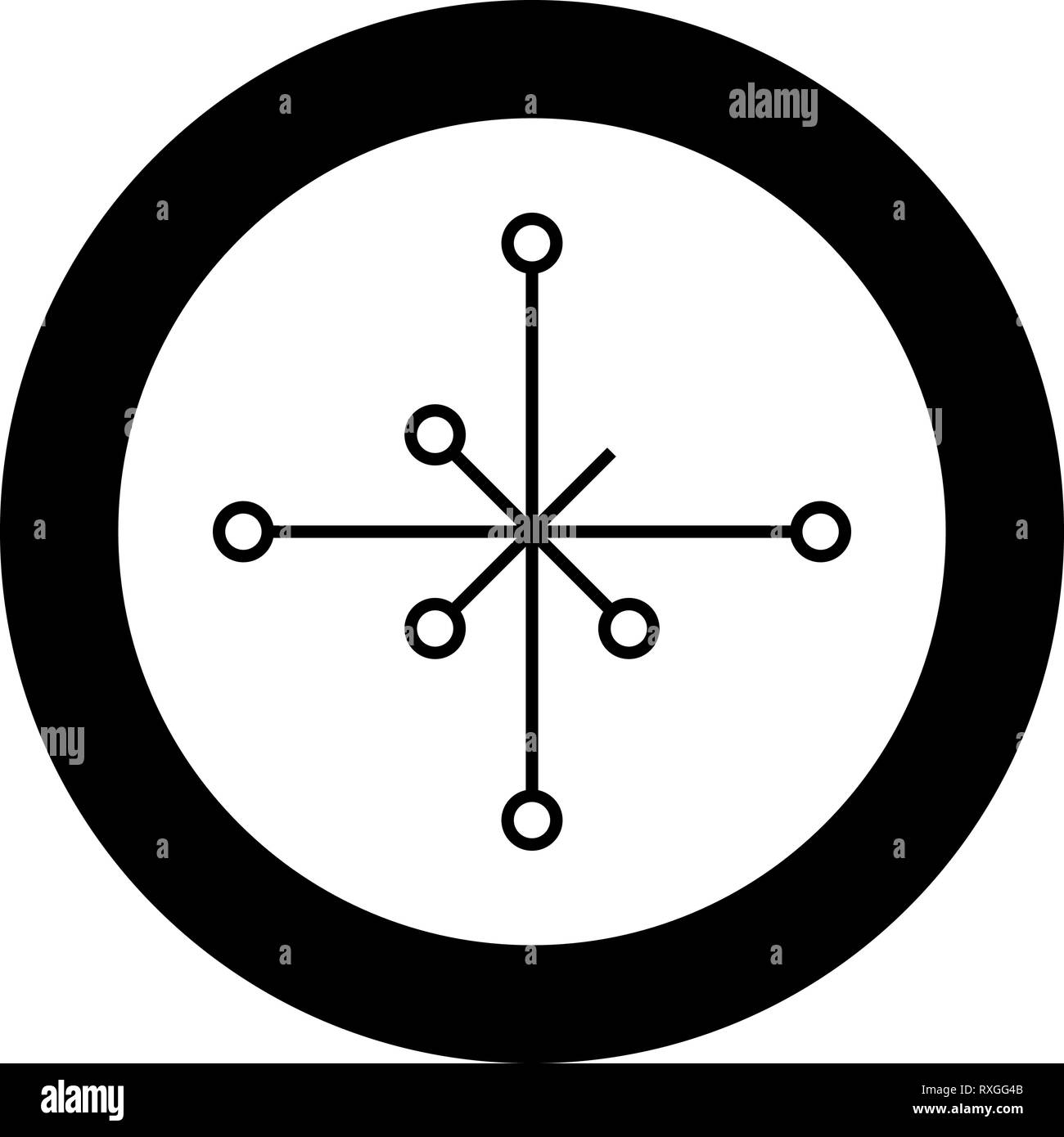 Helm of awe aegishjalmur or egishjalmur galdrastav icon black color ...