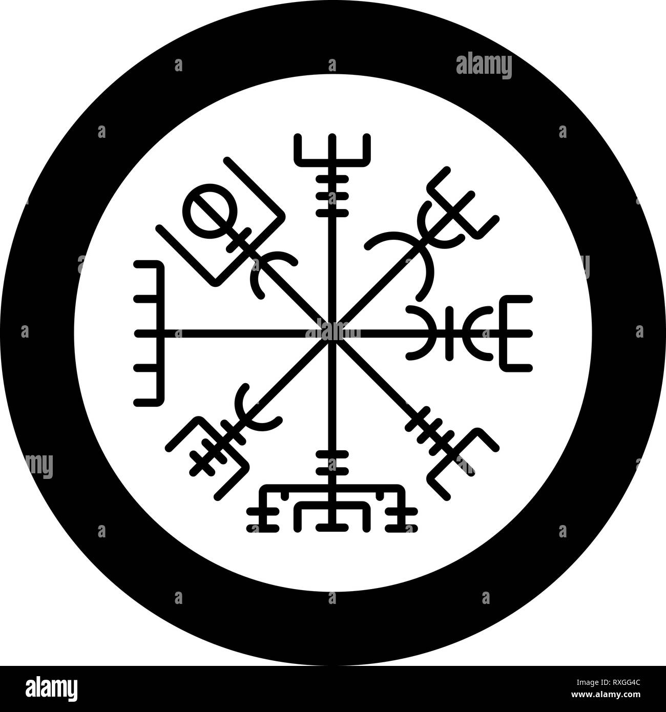 Vegvisir viking compass hi-res stock photography and images - Alamy