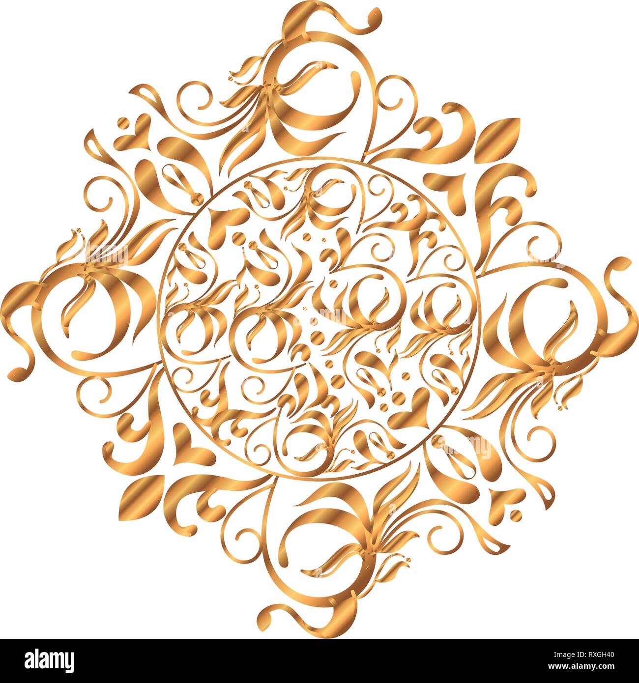 frame golden victorian style Stock Vector Image & Art - Alamy