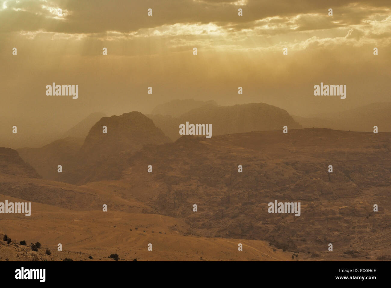 Ash Sharah Mountains. Jordan. A typical Jordanian landscape Stock Photo ...