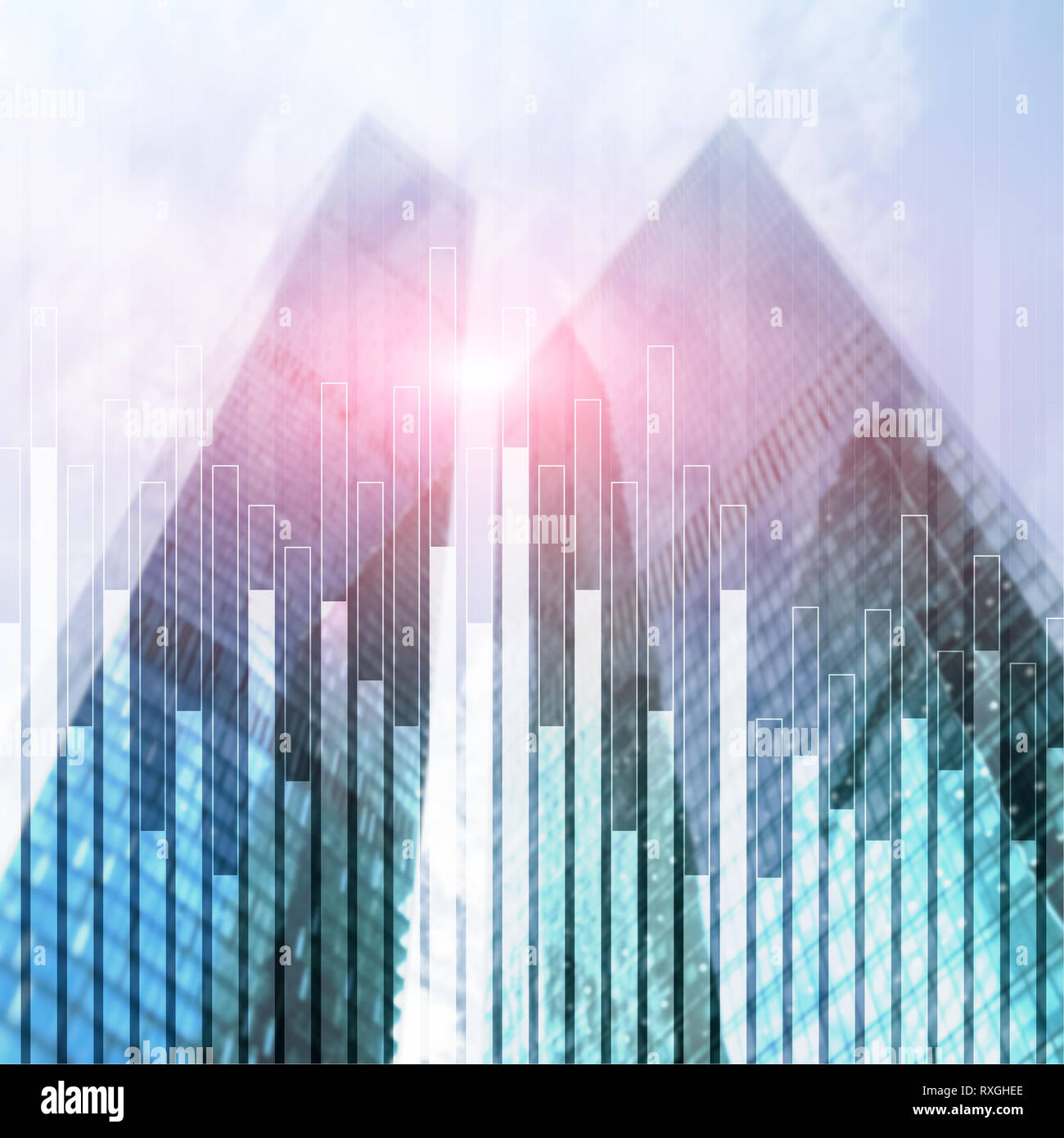 Business and finance graph on blurred background. Trading, investment ...