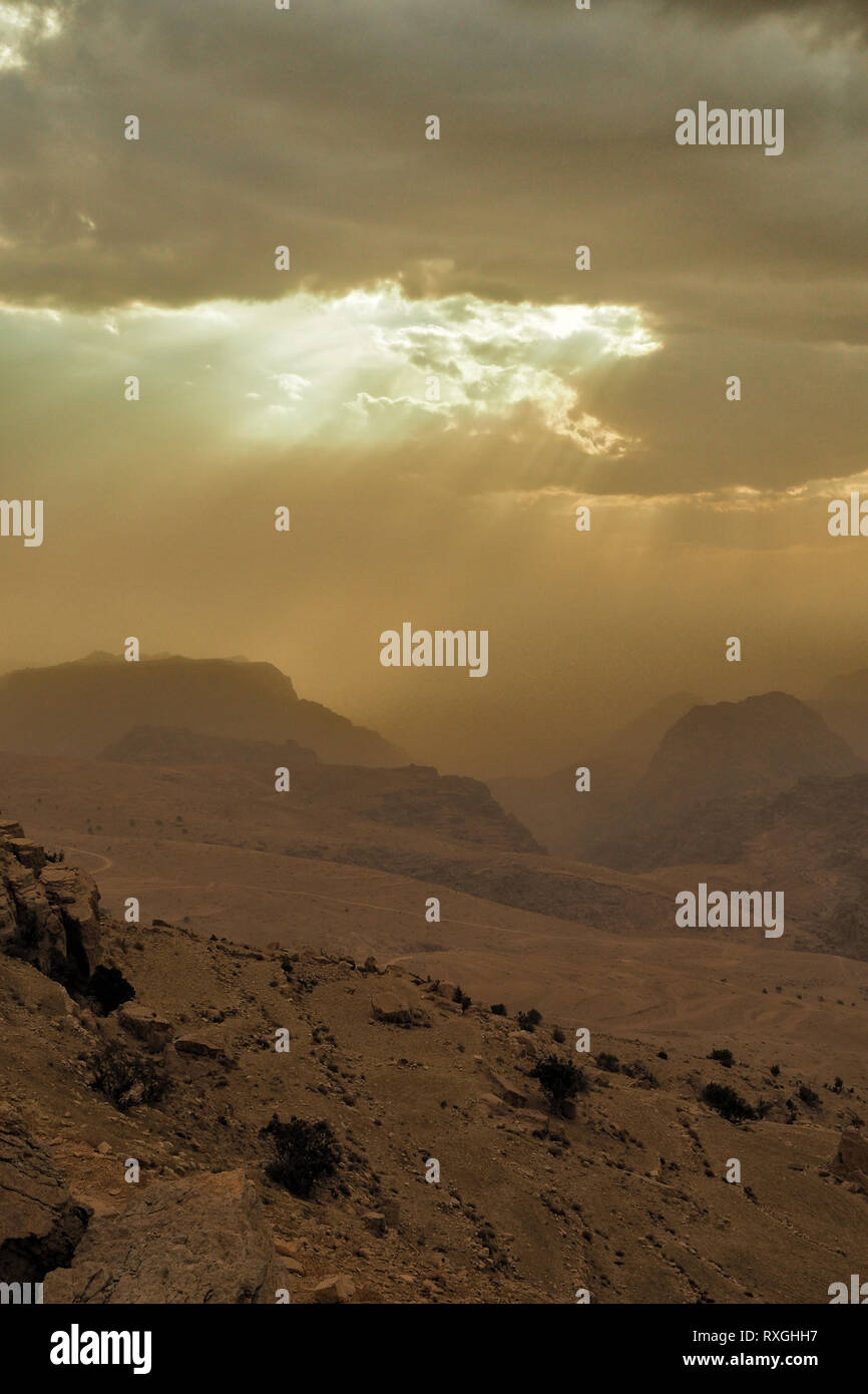 Ash Sharah Mountains. Jordan. A typical Jordanian landscape Stock Photo ...