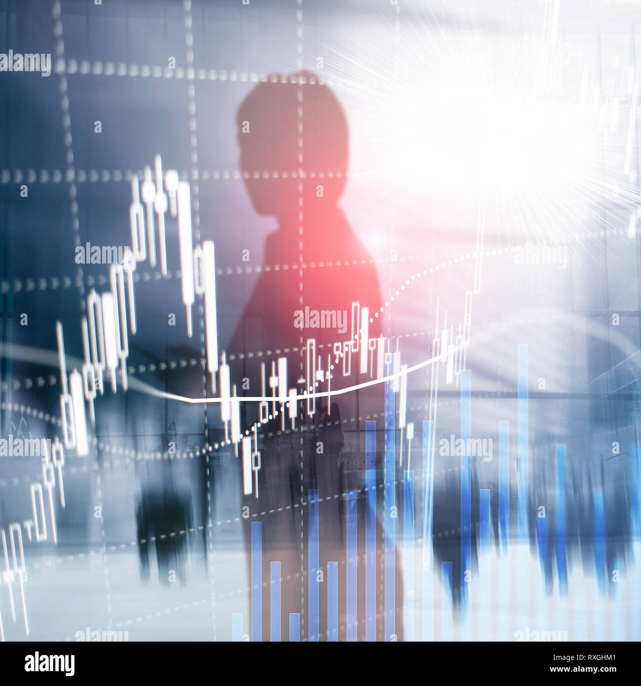 Forex trading, Financial market, Investment concept on business center ...