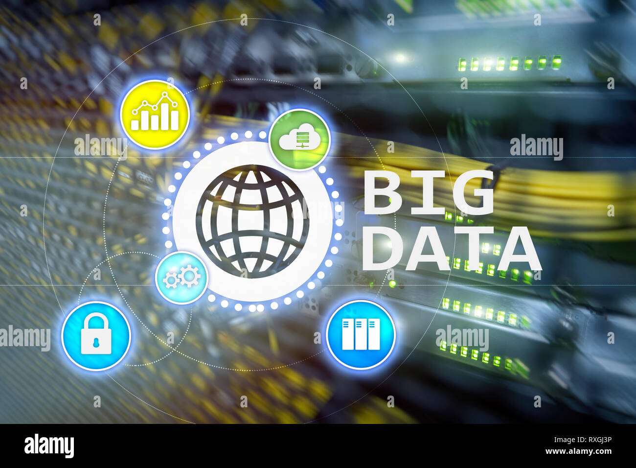 Big data analysing server. Internet and technology Stock Photo - Alamy