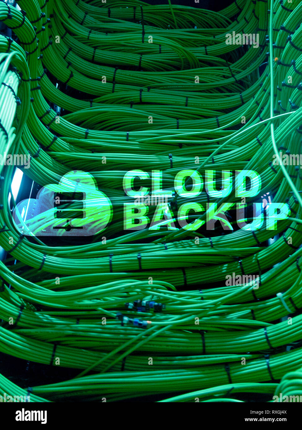 Cloud backup. Server data loss prevention. Cyber security Stock Photo ...