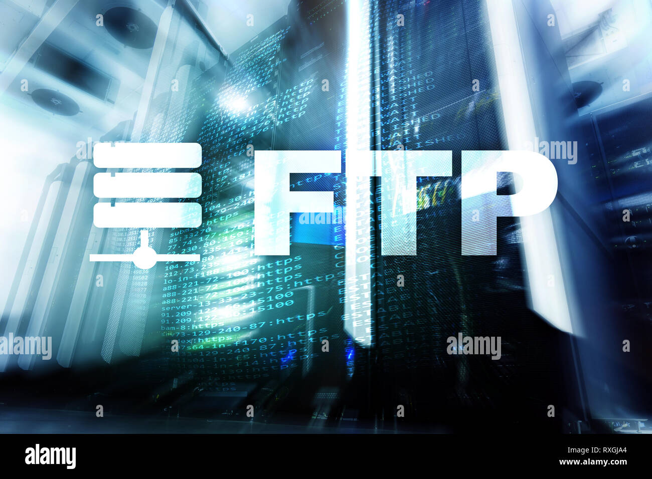 FTP - File transfer protocol. Internet and communication technology ...