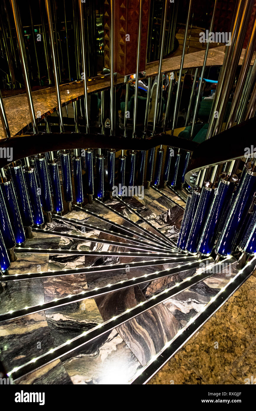 shiny spiral marble staircase Stock Photo - Alamy