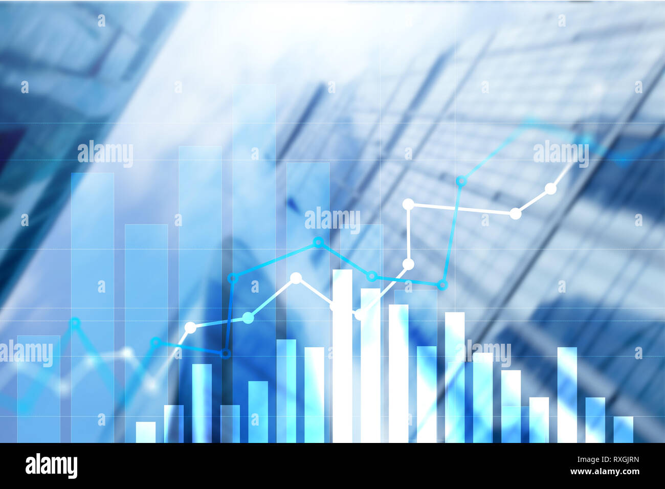 Financial growth graph. Sales increase, marketing strategy concept ...