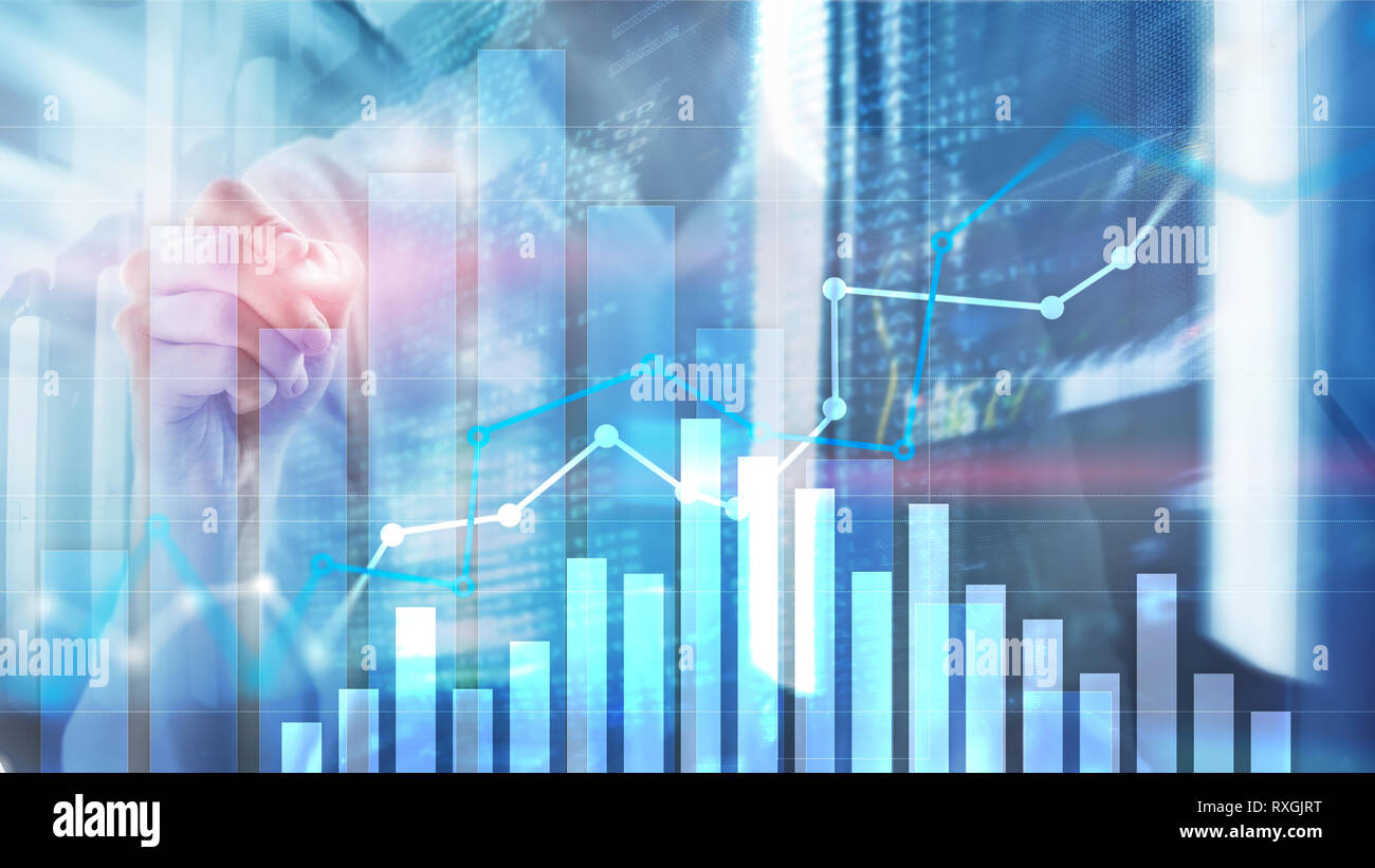 Financial growth graph. Sales increase, marketing strategy concept ...