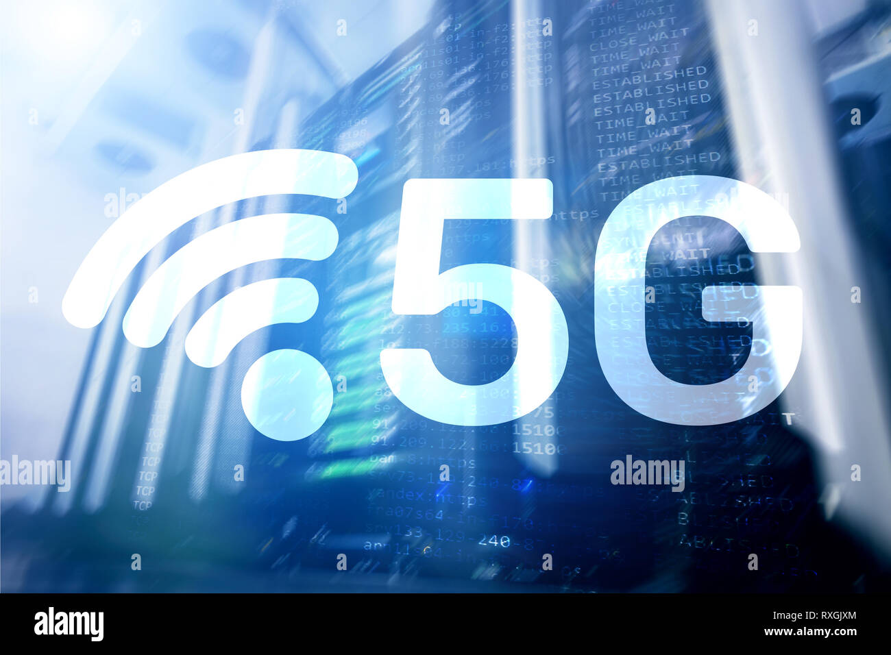 5G Fast Wireless internet connection Communication Mobile Technology concept Stock Photo - Alamy
