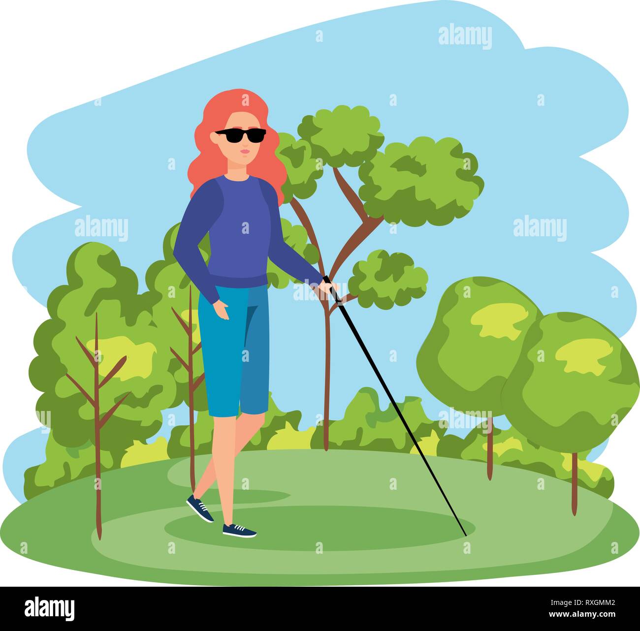 blind woman with walking stick Stock Vector Image & Art - Alamy blind woman with walking stick Stock Vector Image & Art - Alamy