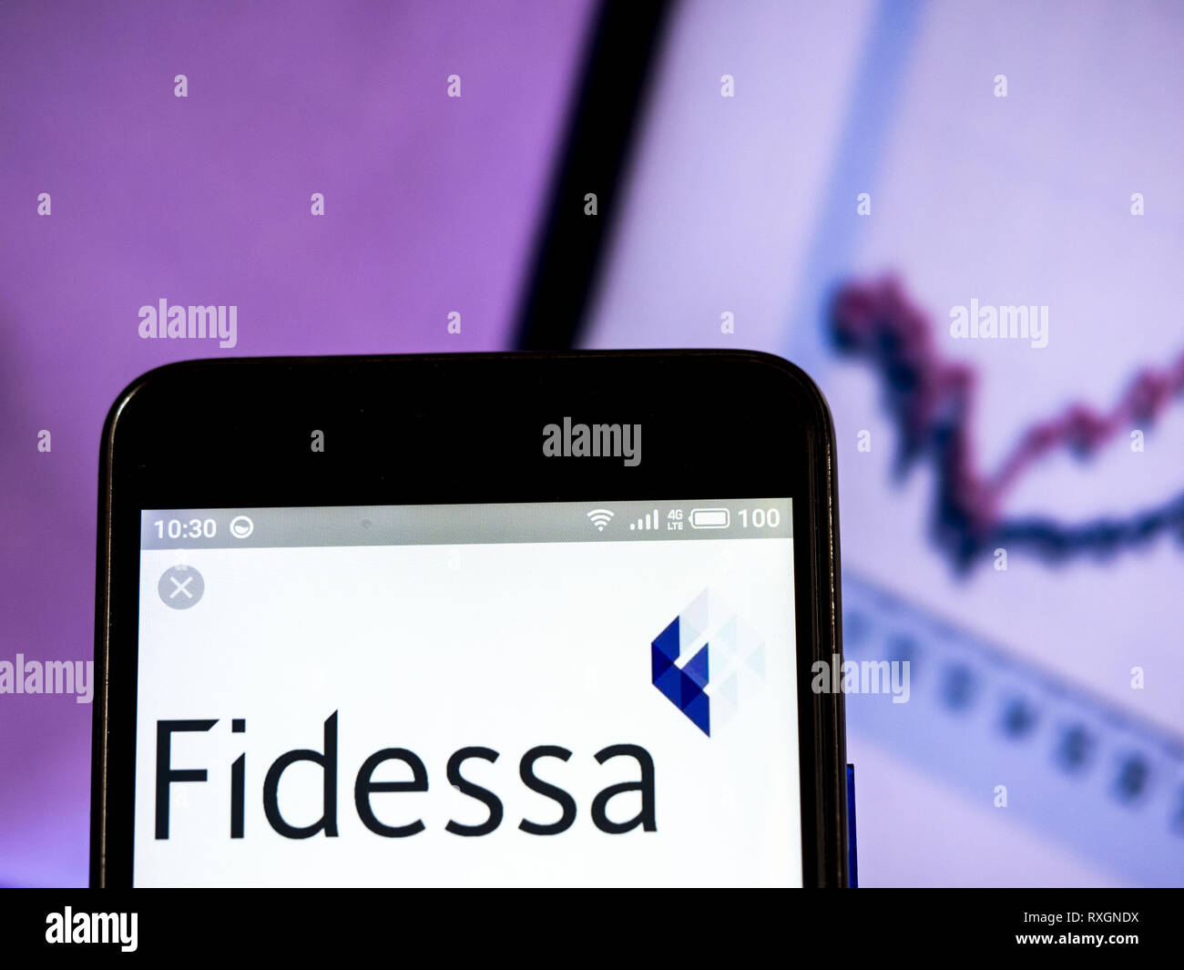 Ukraine. 9th Mar, 2019. Fidessa Group plc company logo seen displayed ...