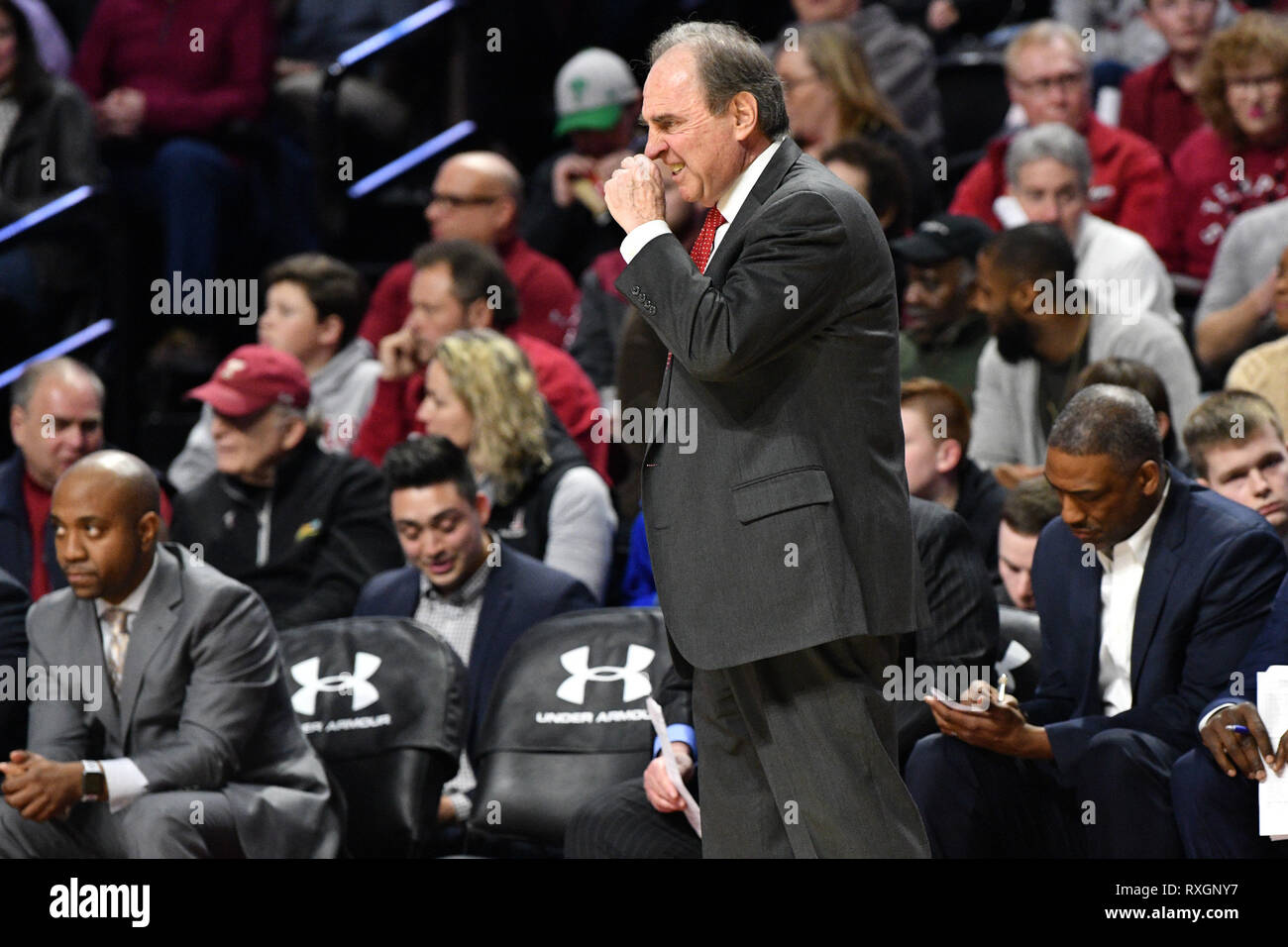 Philadelphia, Pennsylvania, USA. 9th Mar, 2019. Temple Owls head coach ...