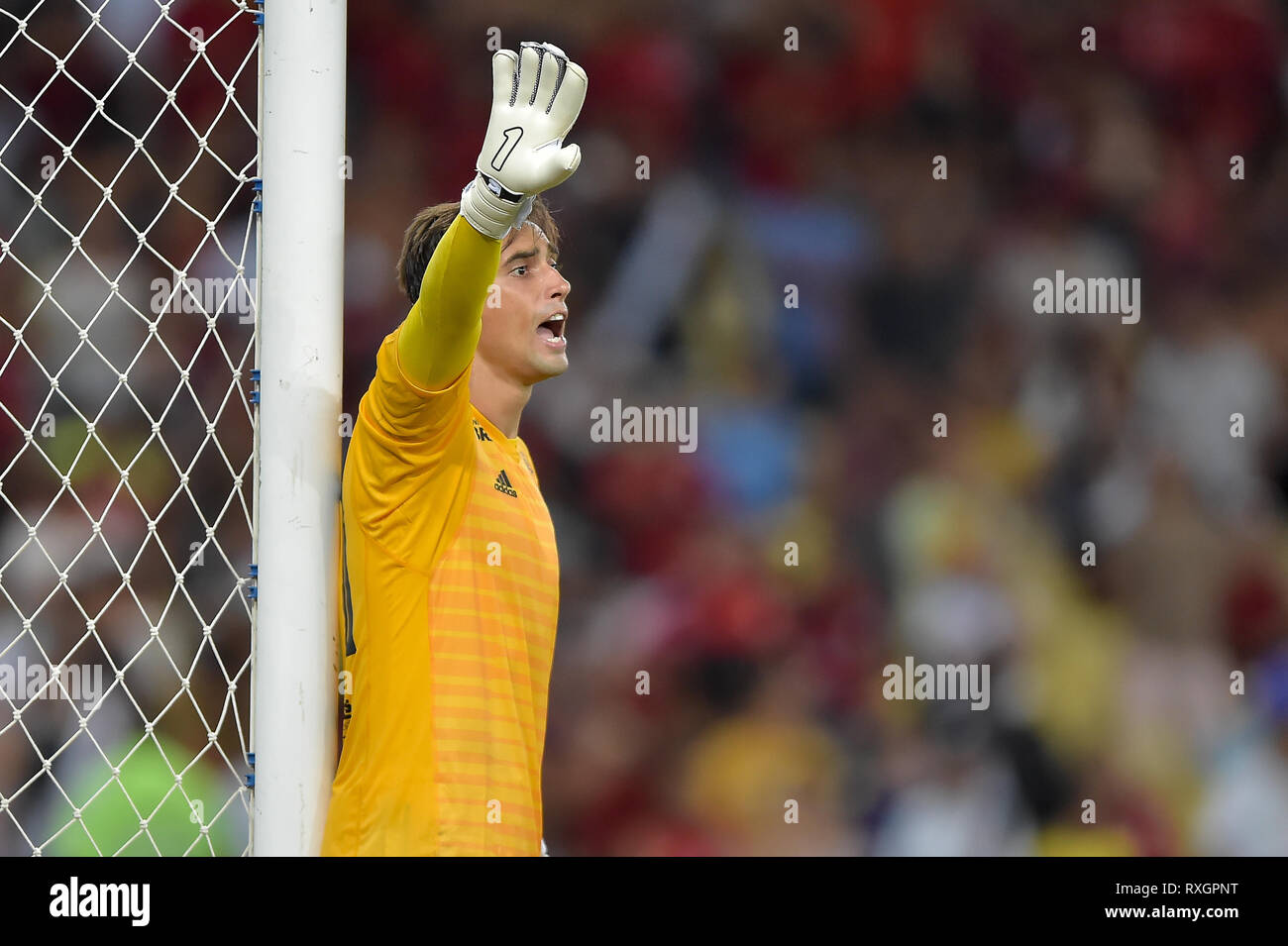 Rio de Janeiro, Brazil. 9th March 2019. Cesar Flamengo player during a ...