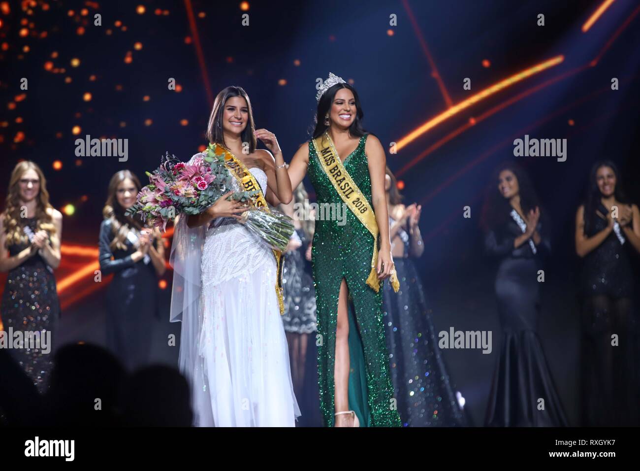 Sao Paulo, Brazil. 9th March 2019. Winner of Miss Brazil Julia Horta of ...