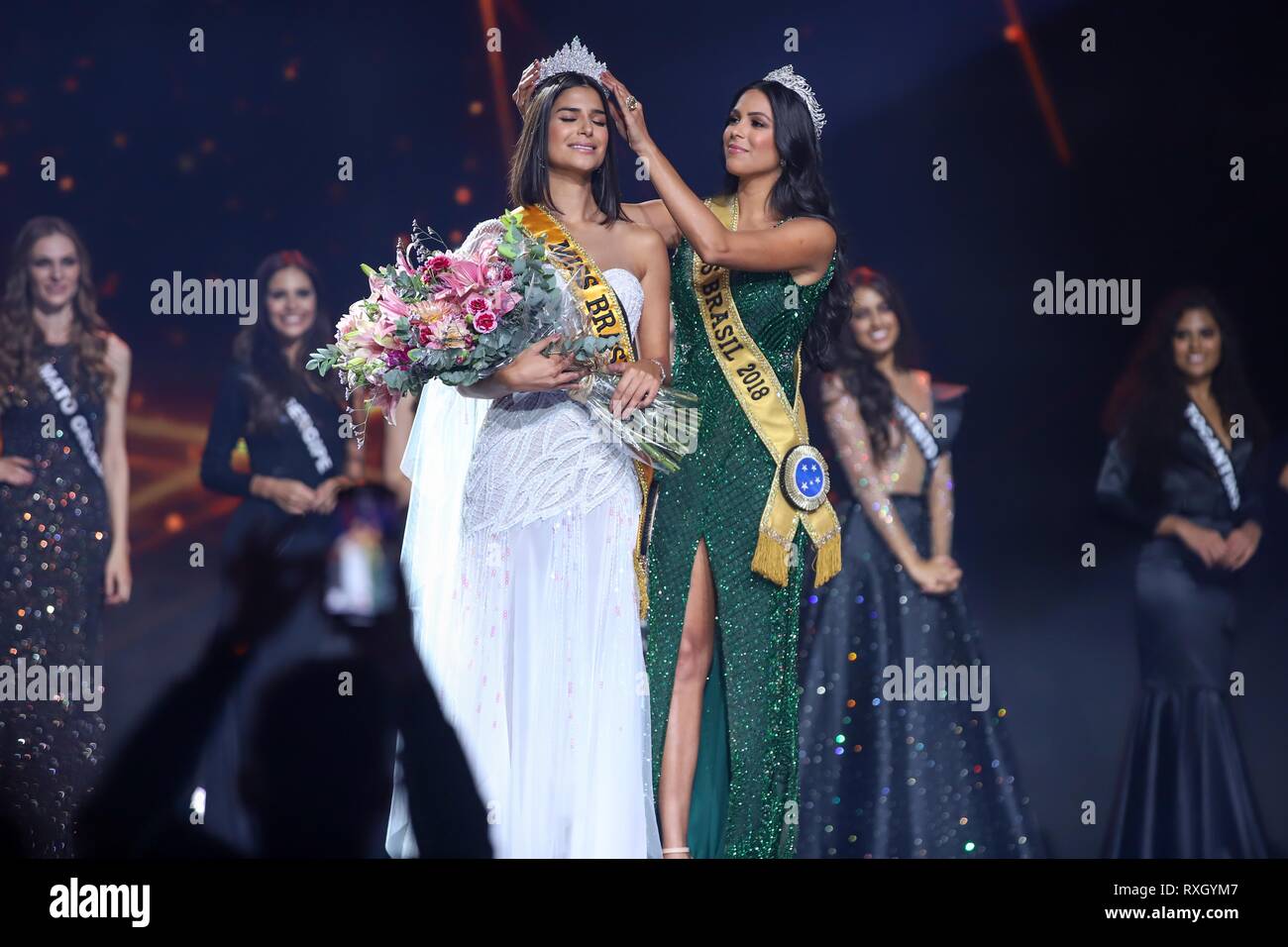 Sao Paulo, Brazil. 9th March 2019. Winner of Miss Brazil Julia Horta of ...