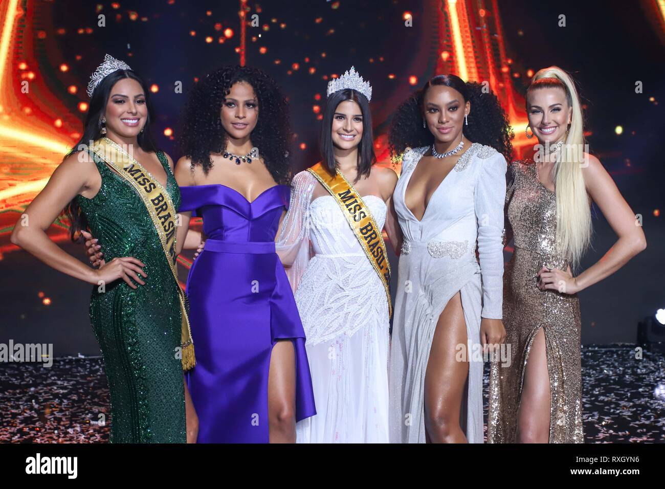 Sao Paulo, Brazil. 9th March 2019. Winner of Miss Brazil Julia Horta of ...
