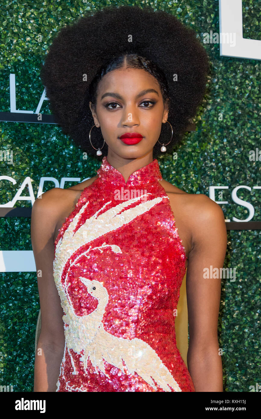 Los Angeles, USA. 09th March, 2019. Ebonee Davis arrives at ...