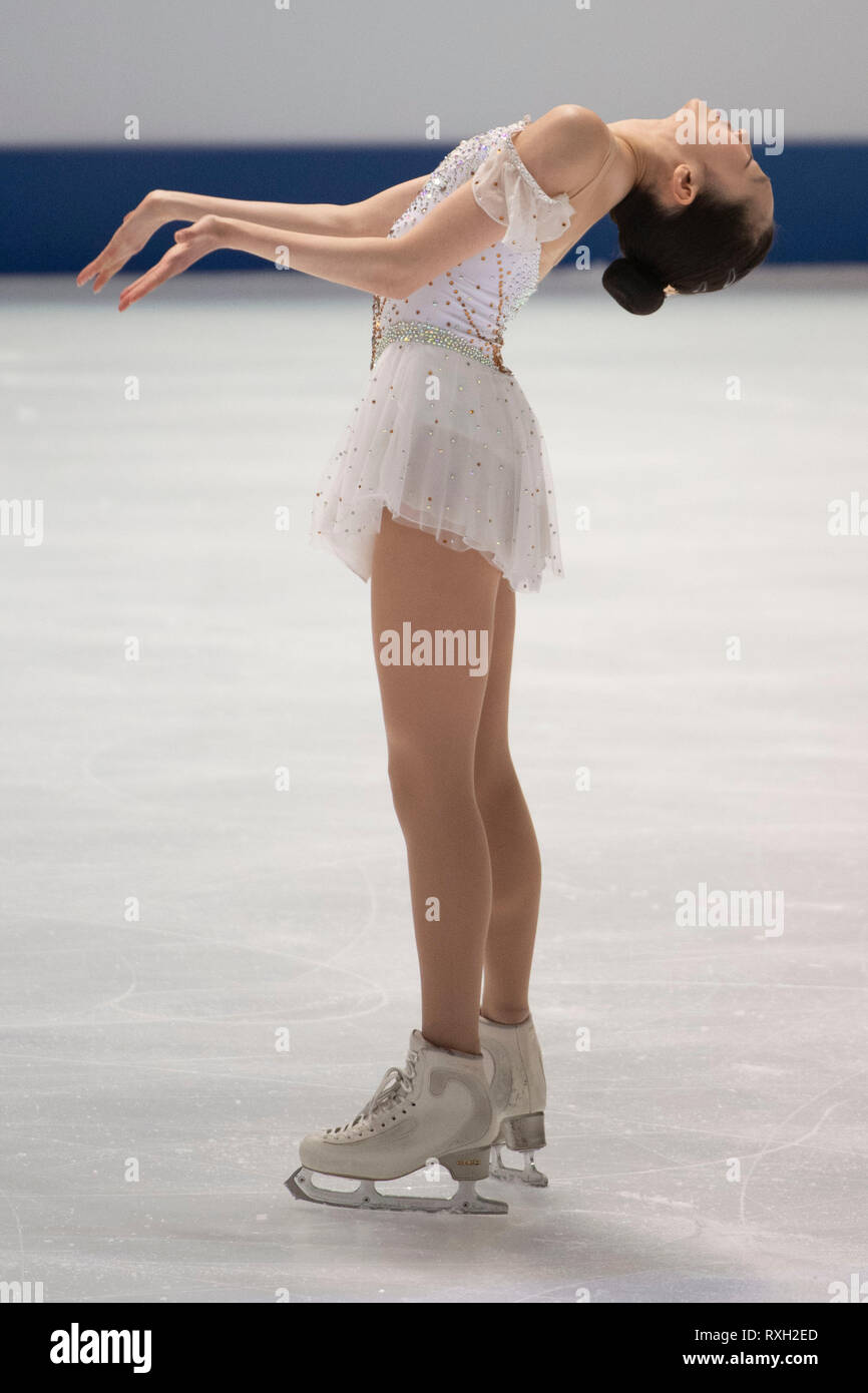 Zagreb, Croatia. 9th March 2019. Ting Cui of United States of America ...