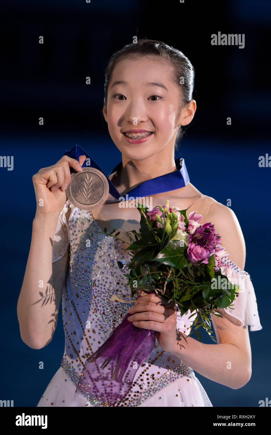Zagreb, Croatia. 9th March 2019. Ting Cui of United States of America ...