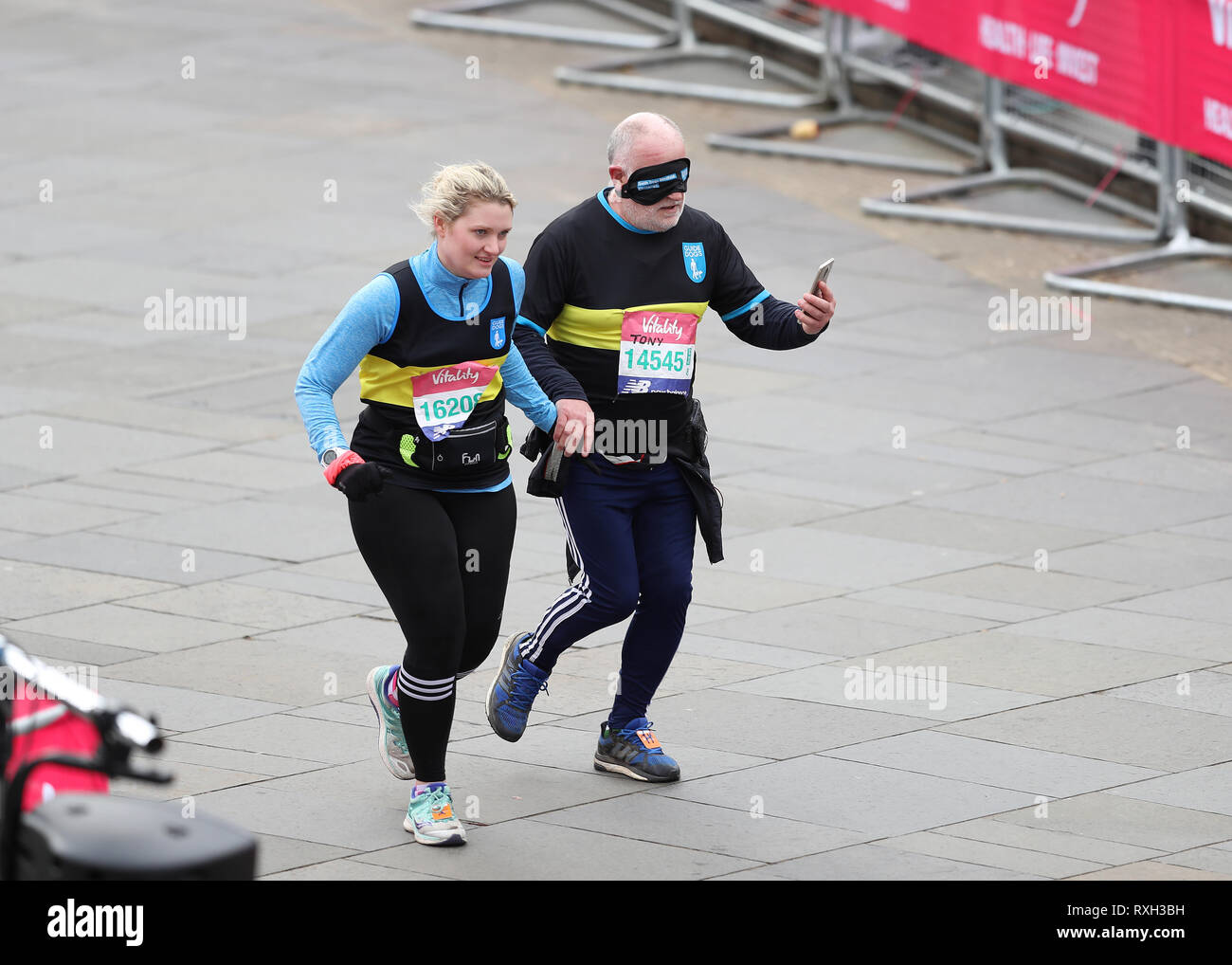 London, UK. 10th March 2019. The Vitality Big Half Marathon; Non elite ...