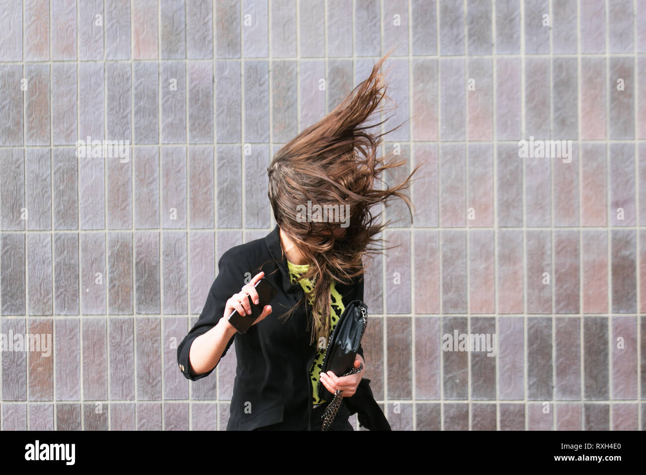 Wind swept hair hi-res stock photography and images - Alamy