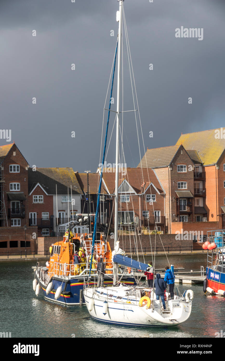 Yacht sailing in rough seas hi-res stock photography and images - Alamy